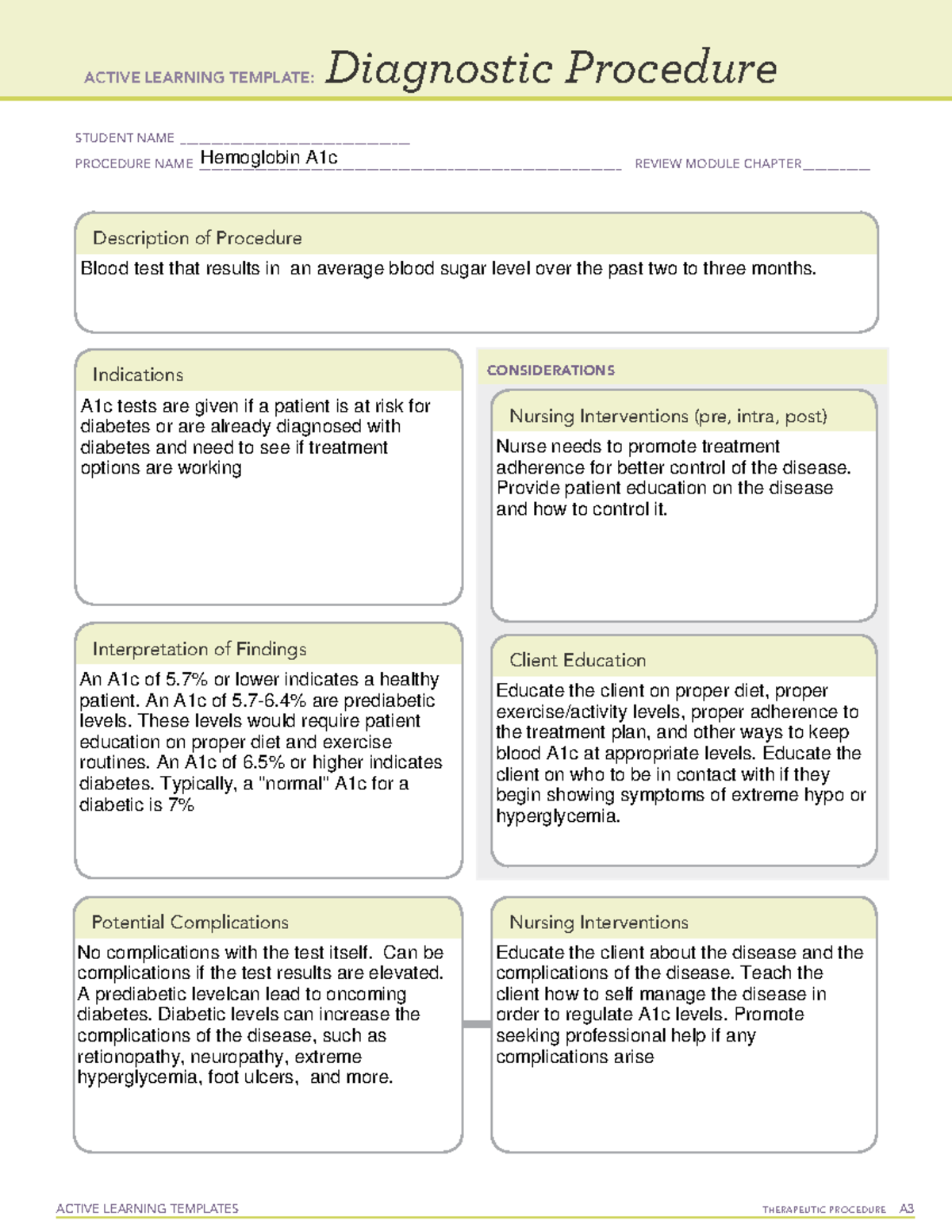 A1c ATI Diagnostic temp - ACTIVE LEARNING TEMPLATES THERAPEUTIC ...