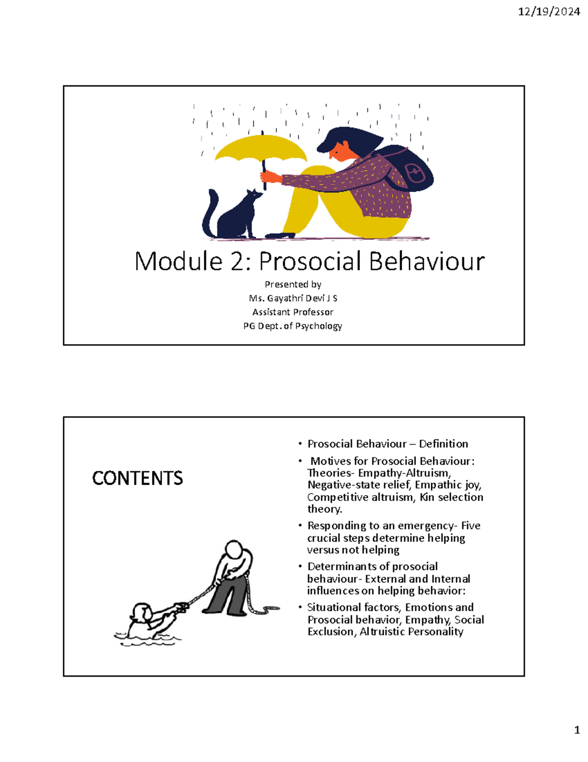 Module 2 - Prosocial Behaviour - Module 2: Prosocial Behaviour ...