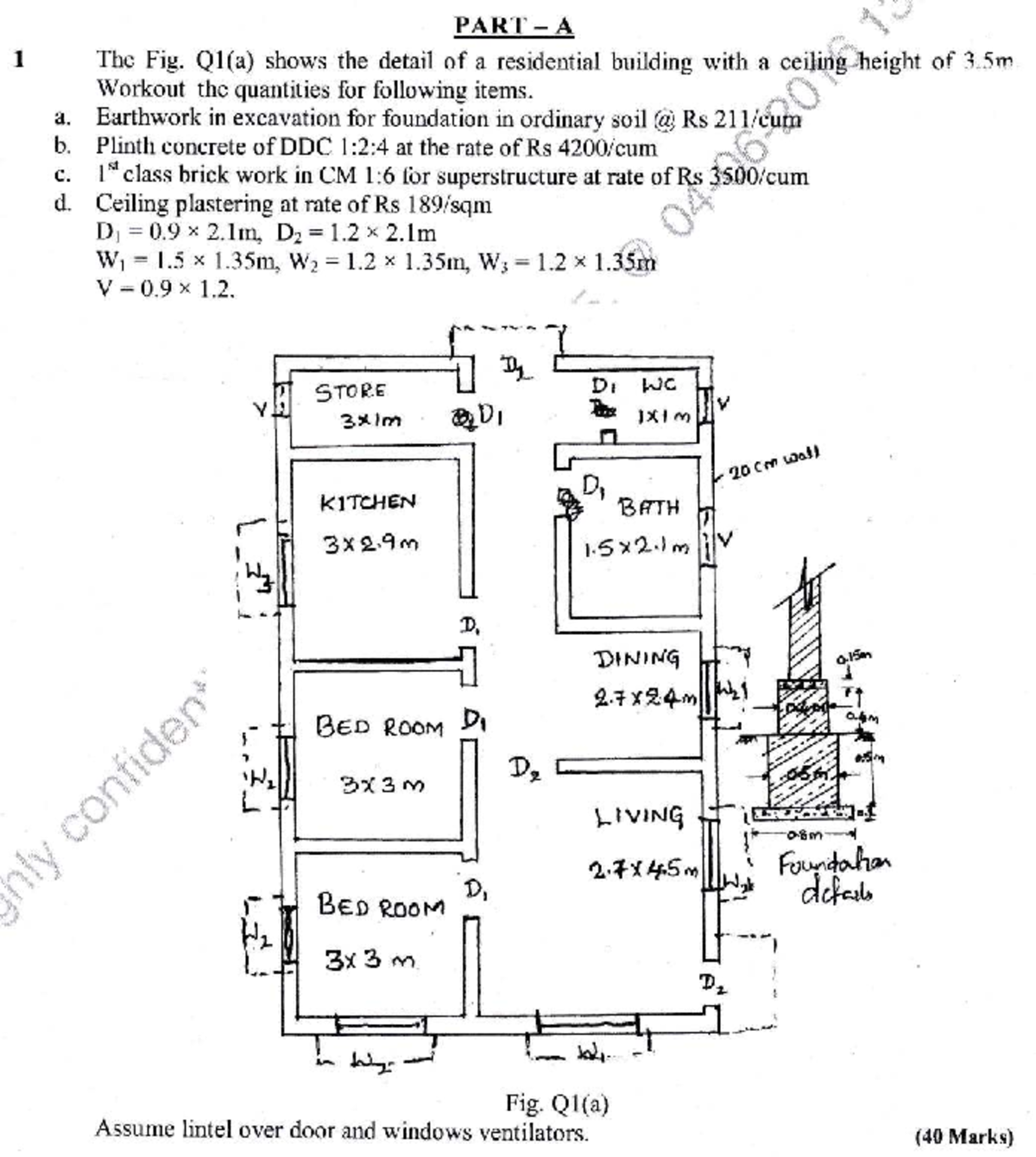 Estimation 1 - Residential Building Quantities Calculation - Studocu