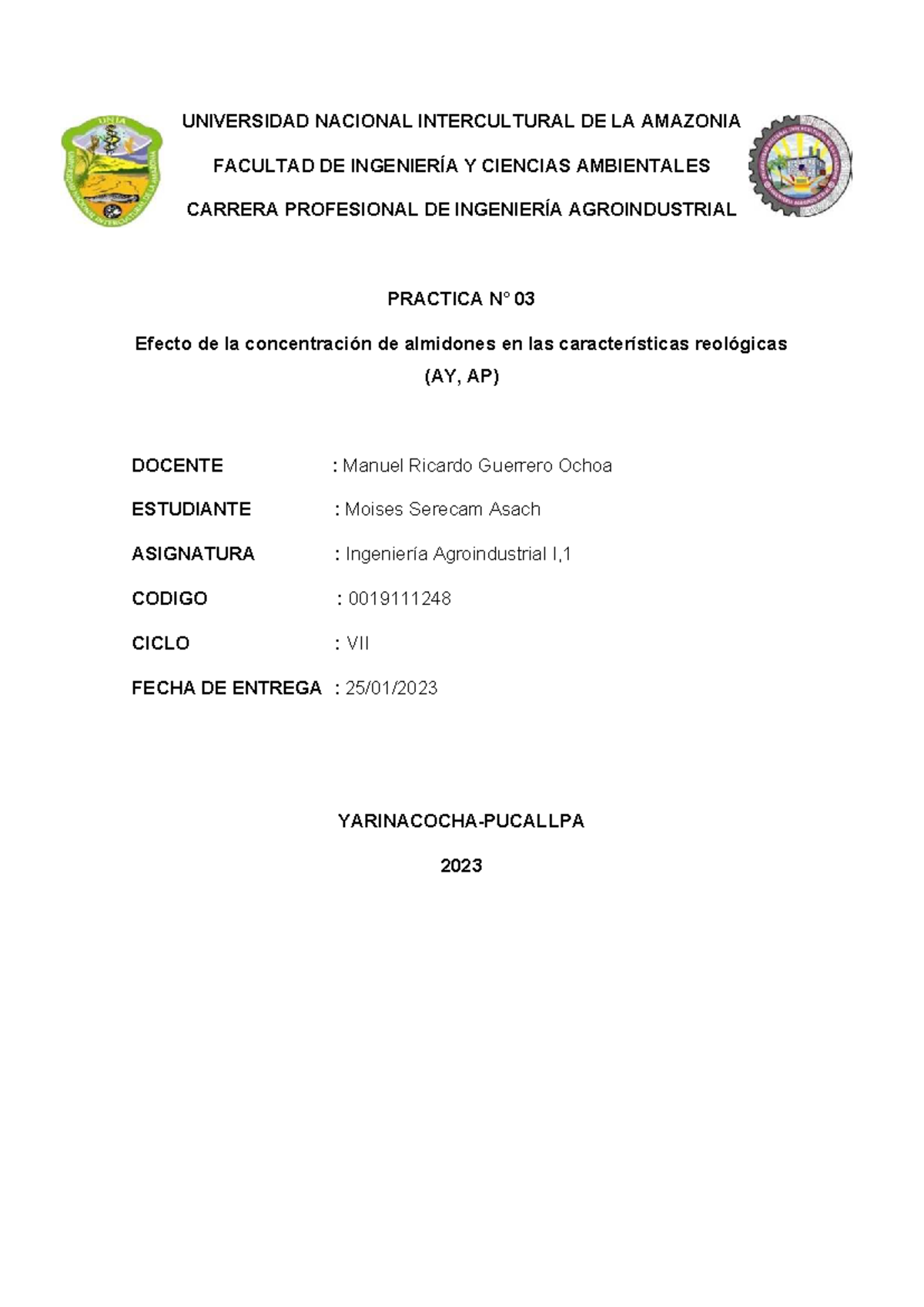 Efecto de la Concentración de Almidones en Características Reológicas ...