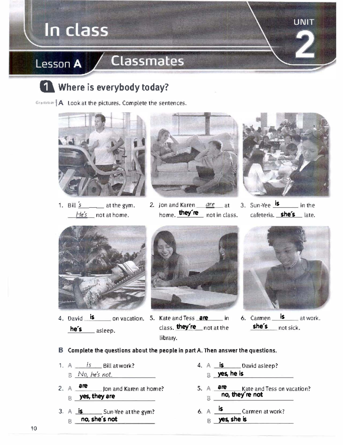 Cuadernillo Unidad 2: Grammar Exercises and Conversations - Studocu