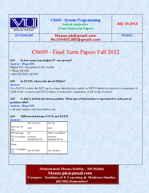 CS614 Midterm Solved MCQS By Junaid - CS614- DATA WEARHOUSING (SOLVED MCQs) FROM MIDTERM PAPERS ...