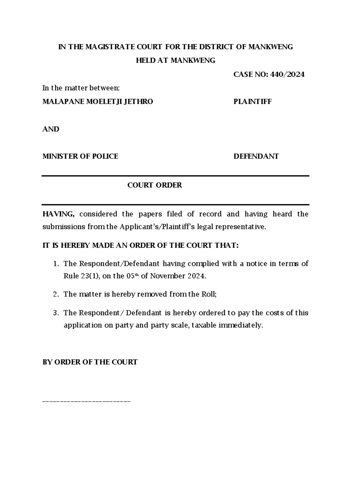 RC21 Application for Allocation of a Trial Date 1 - PVT2021 - Studocu