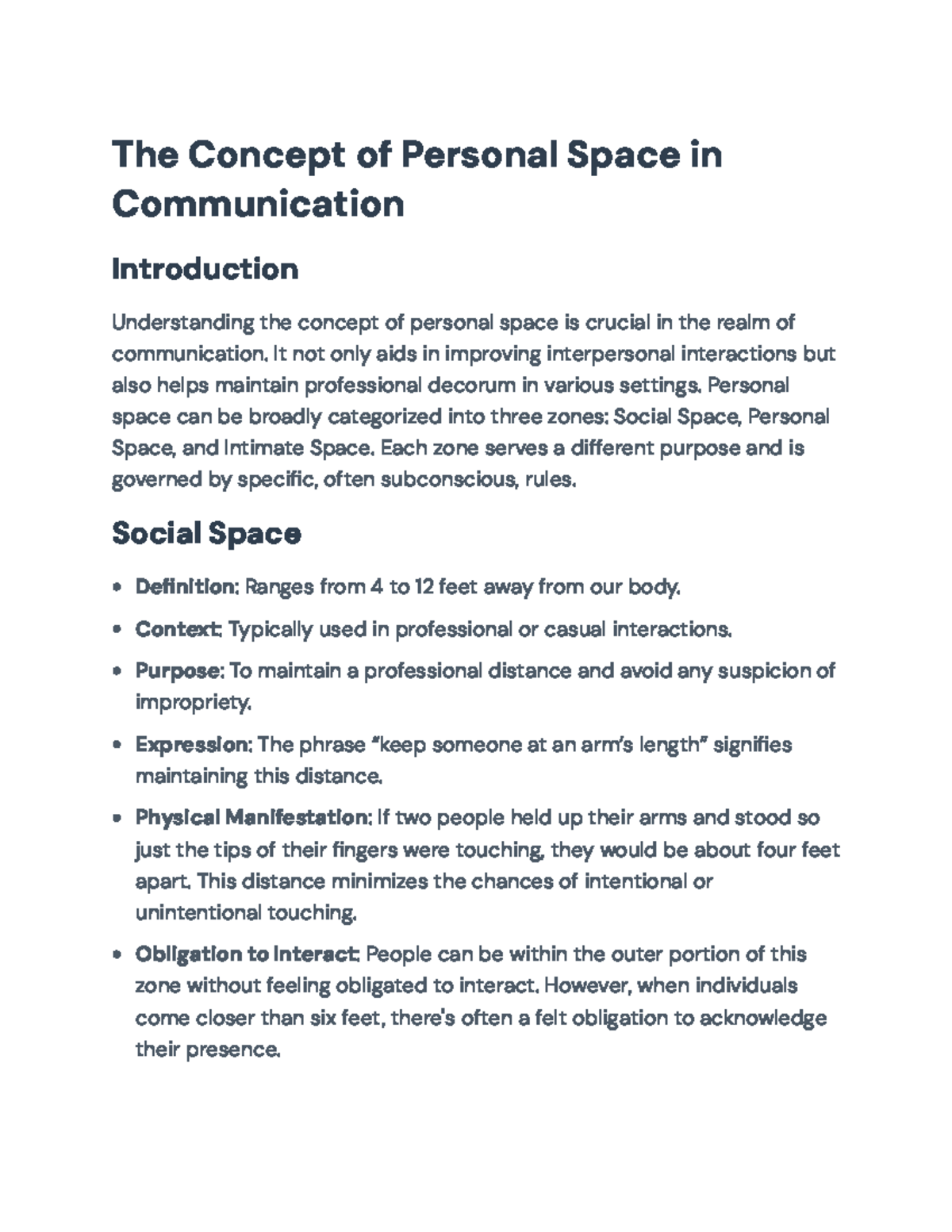 Understanding Personal Space in Communication: Zones and Importance ...