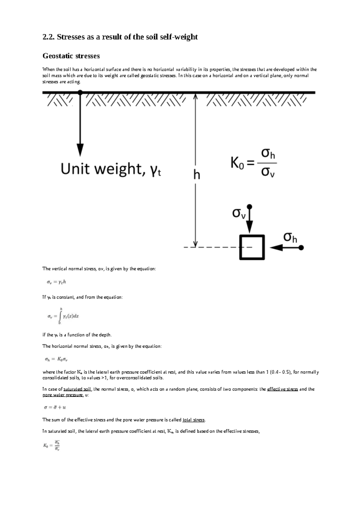 Geostatic Stresses in Soil Mechanics: Understanding Effective Stress ...