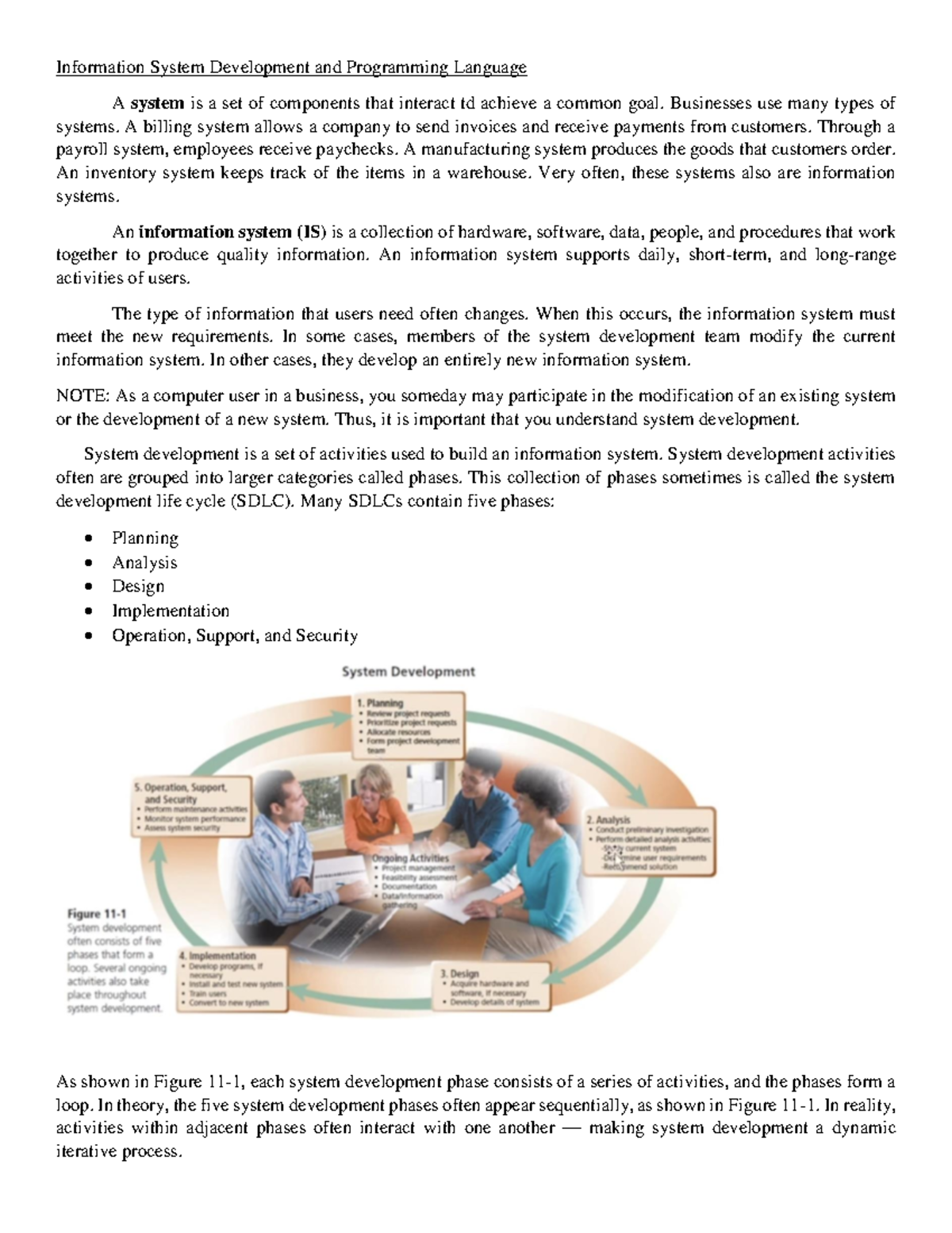 Chapter 11- summary - Information System Development and Programming ...