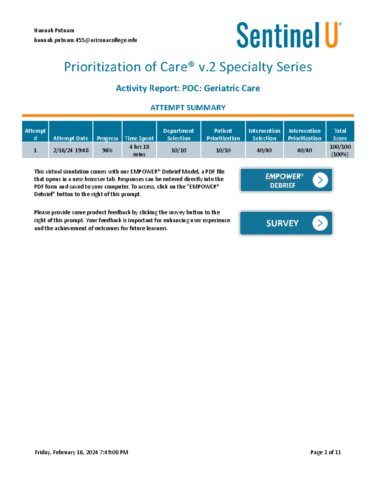 Geriatric Care POC: Prioritization of Interventions and Patient Needs ...