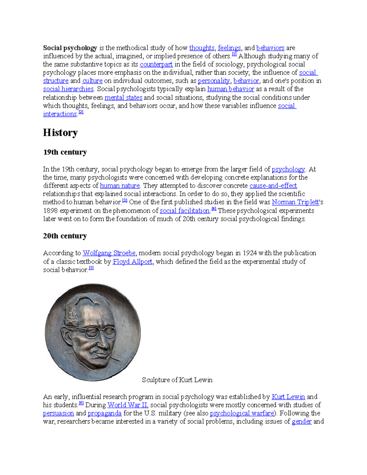 Social Psychology Notes: Key Concepts and Historical Developments - Studocu