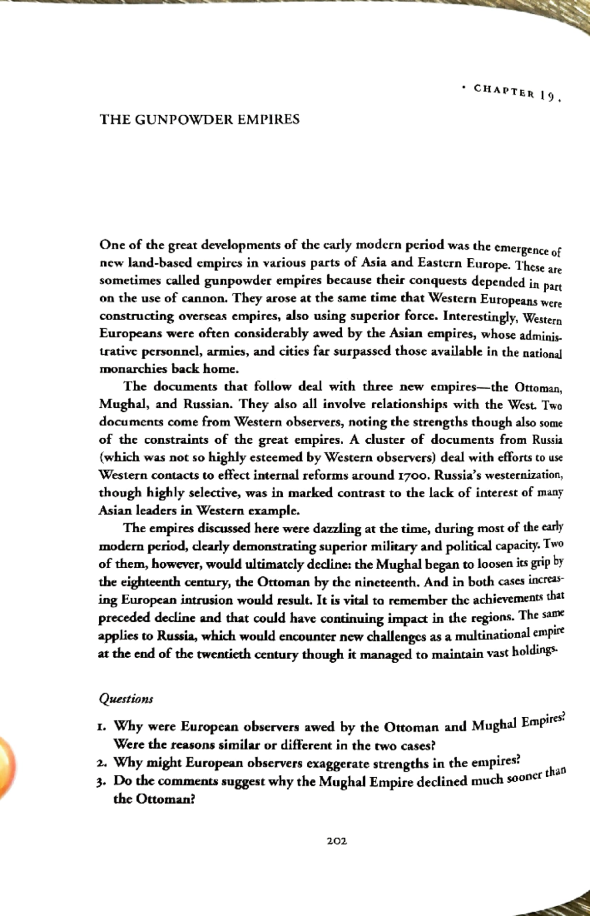 CHAPTER 19: ANALYSIS OF THE GUNPOWDER EMPIRES IN EARLY MODERN PERIOD ...
