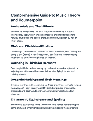Music Theory I: Ch. 1 Accidentals and Clefs Explained - Studocu