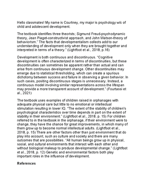 [Solved] child development by robert s feldman 9th edition chapter 9 ...