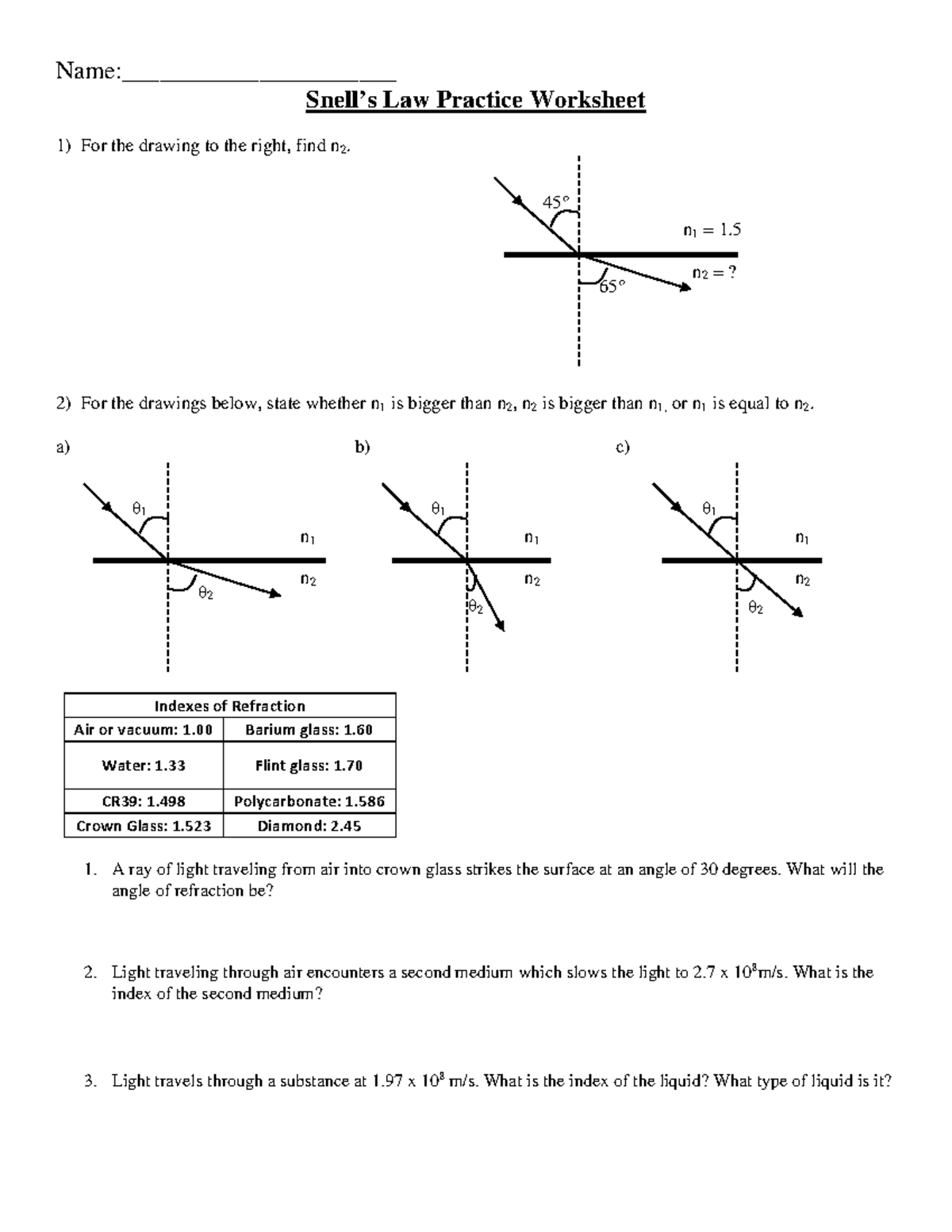 Ray Optics - Homework Booklet (PHYS 101) - Studocu