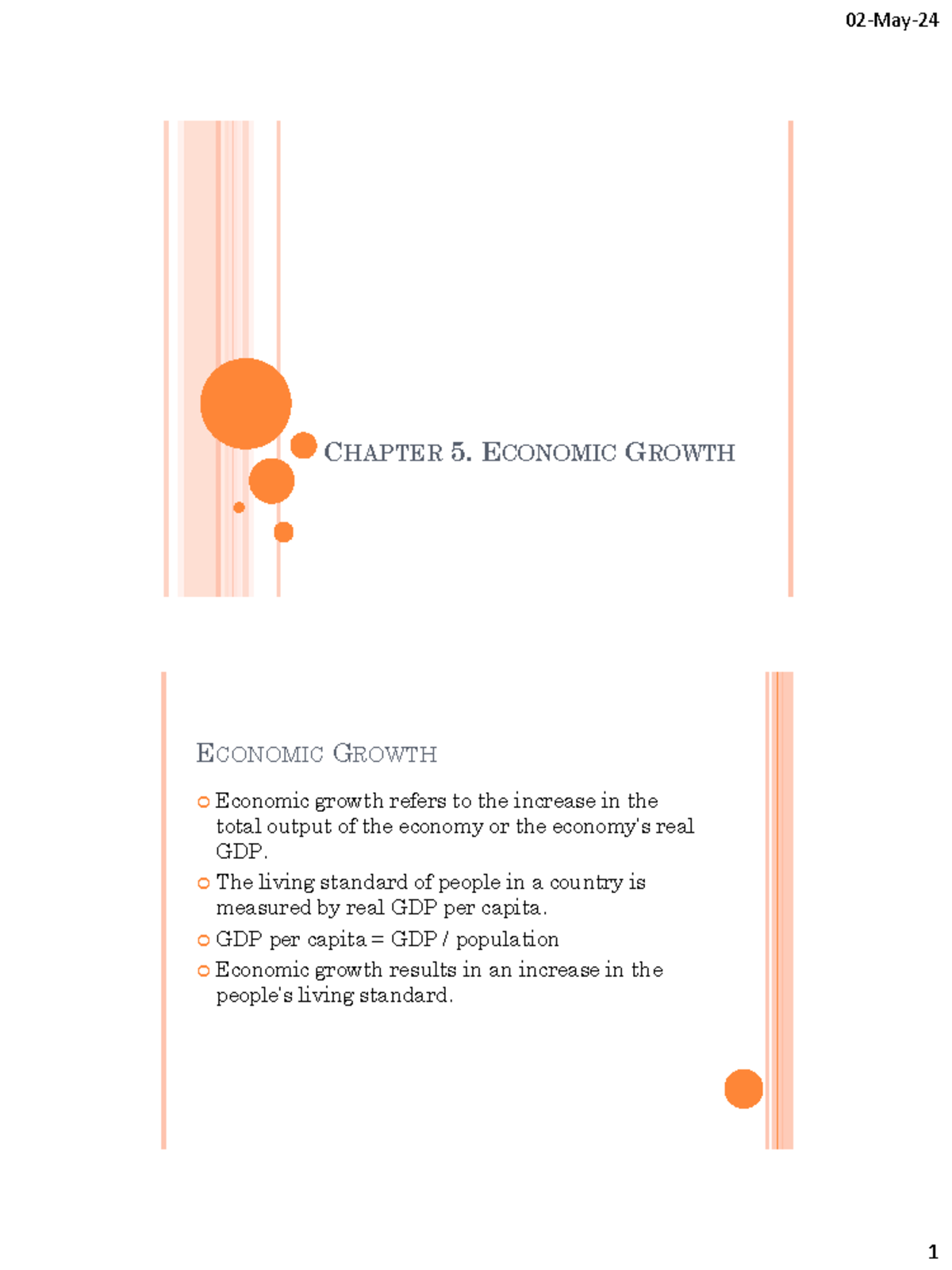 Macroeconomics 5 - Chapter 5: Economic Growth Analysis - Studocu