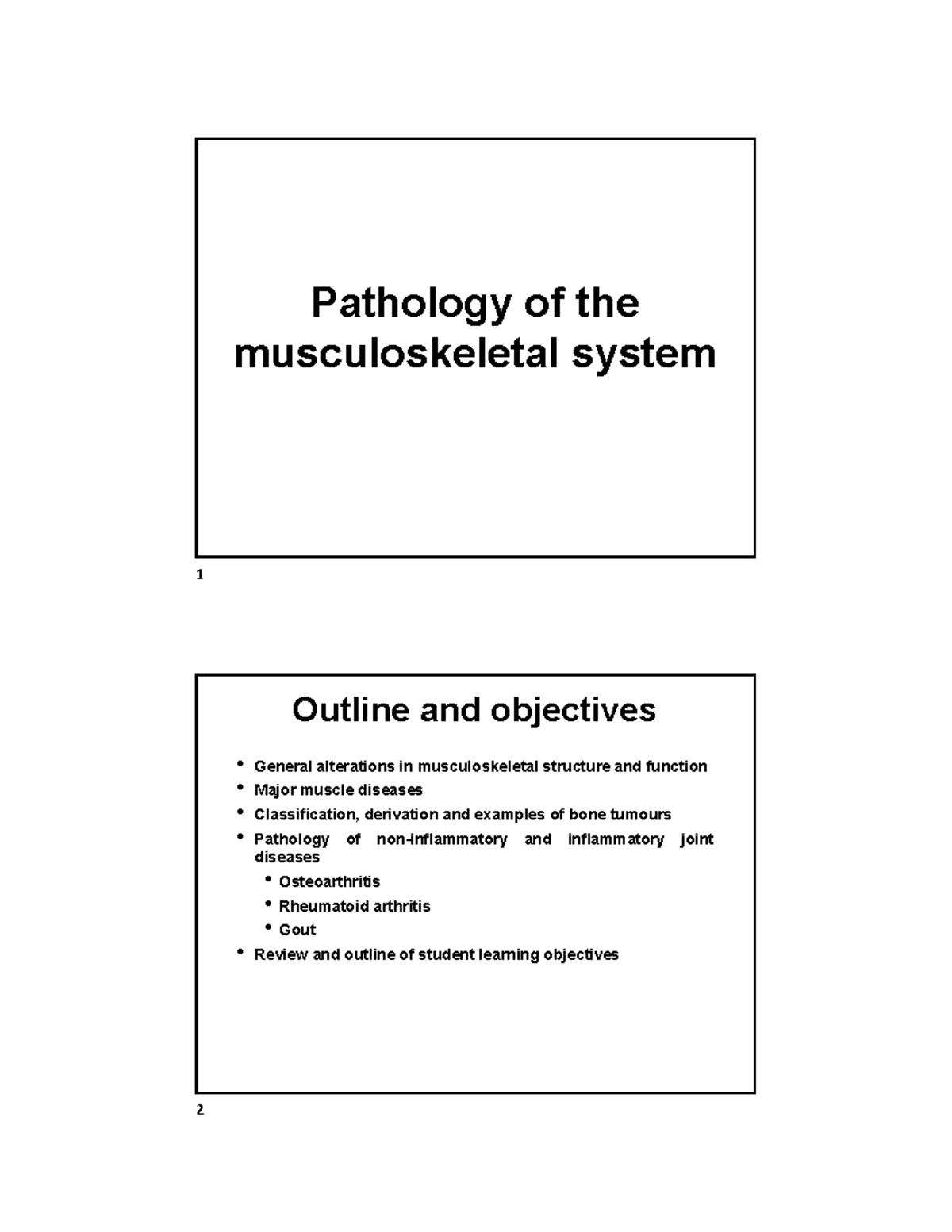 Musculoskeletal System - Pathology of the musculoskeletal system ...