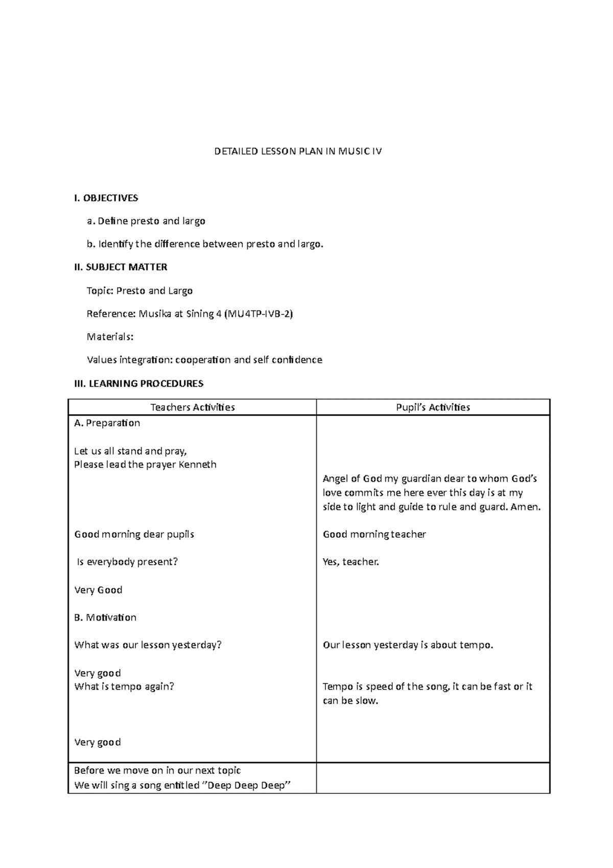 Cot1-statistics - Lesson Plan: Random Sampling - LESSON PLAN/ LESSON ...