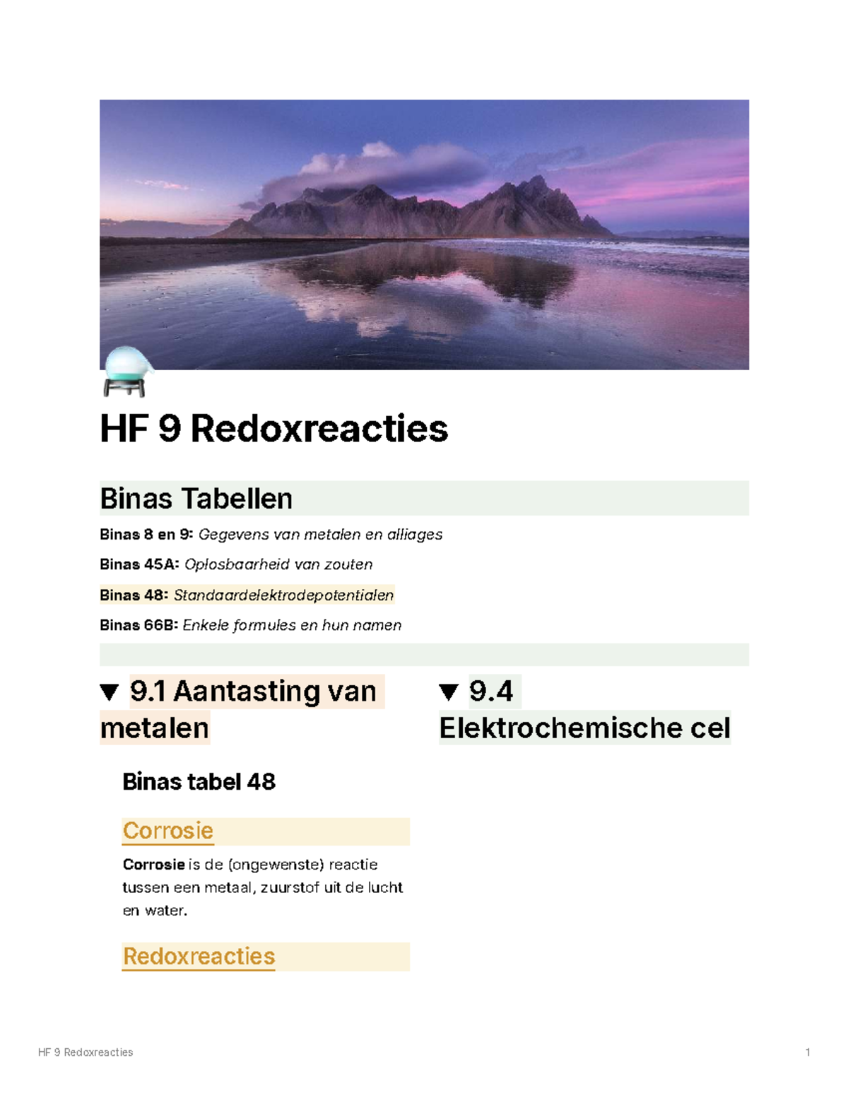 HF 9 Redoxreacties: Basisprincipes en Toepassingen - Studeersnel