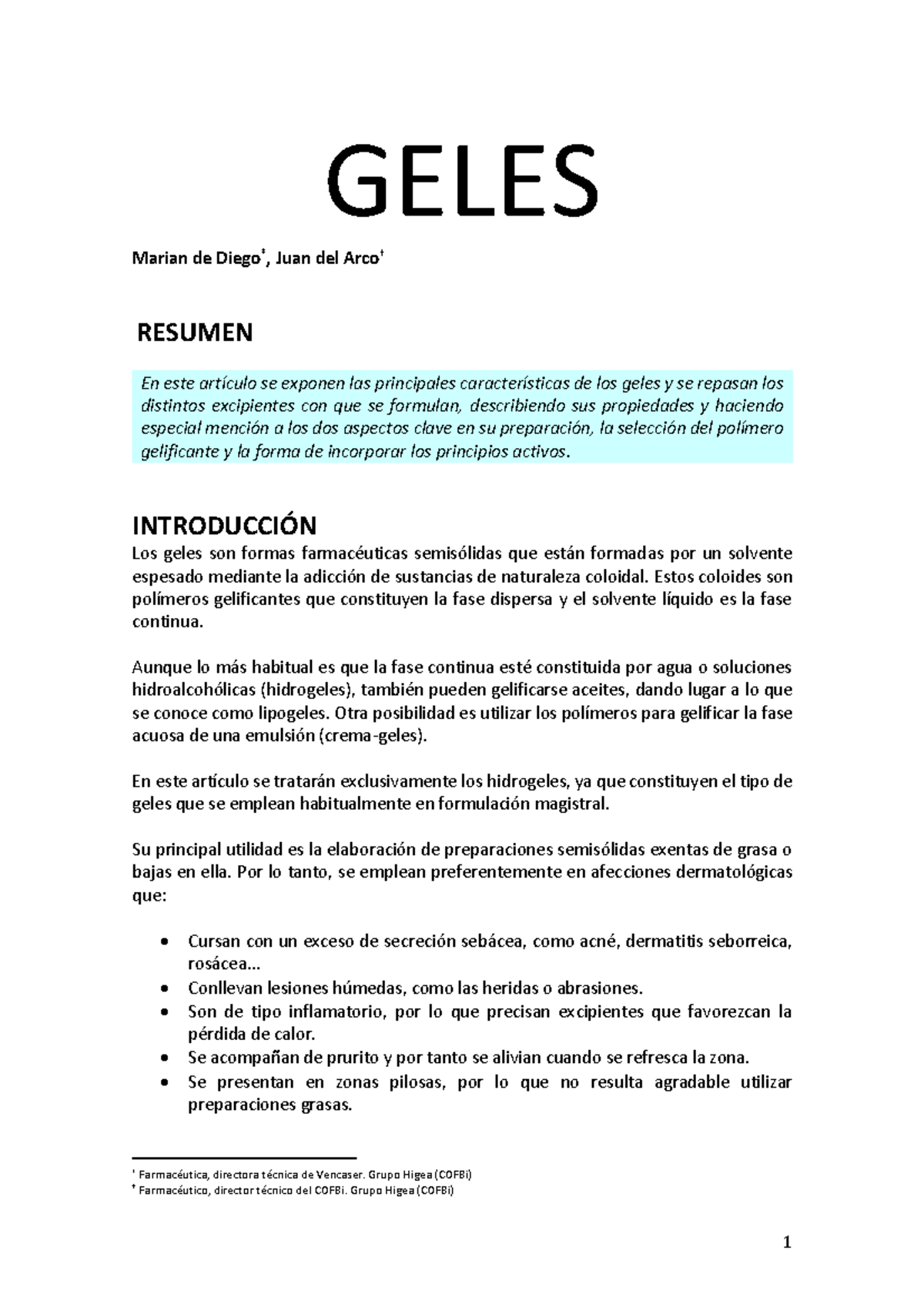 Características y Formación de Geles - Agentes Gelificantes - Studocu