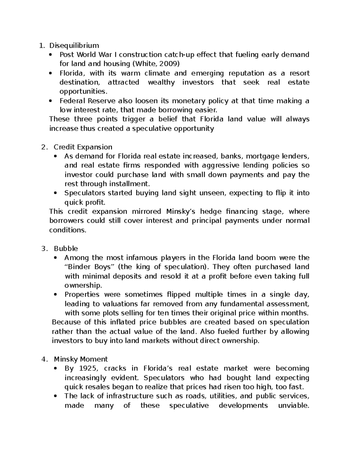 7 Stages of the Florida Land Boom: Causes and Consequences - Studeersnel