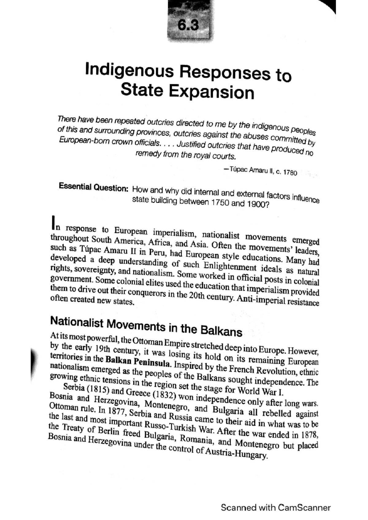 9.3 Indigenous Responses to State Expansion and Imperialism - Studocu