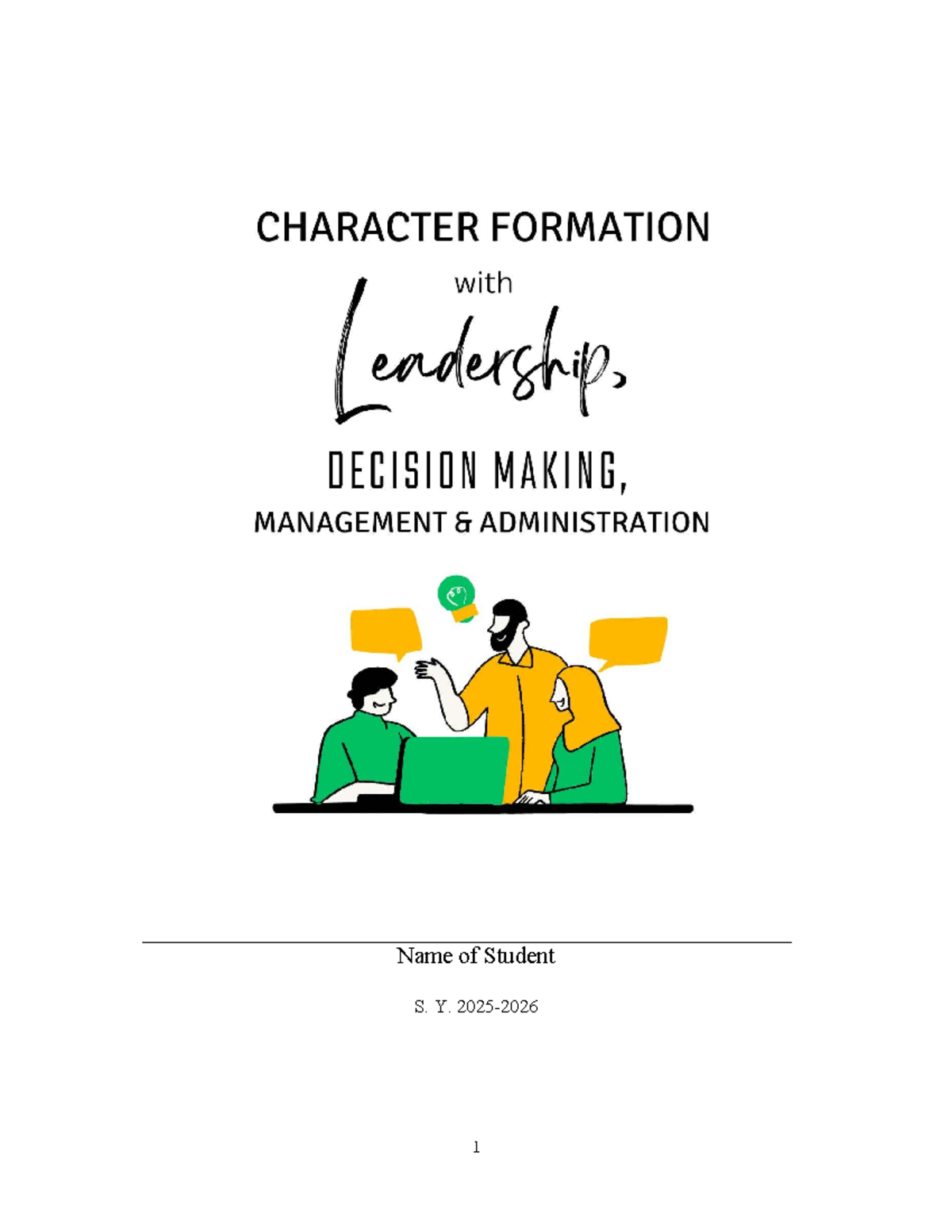 Character Formation Leadership: Key Theories and Concepts - Studocu