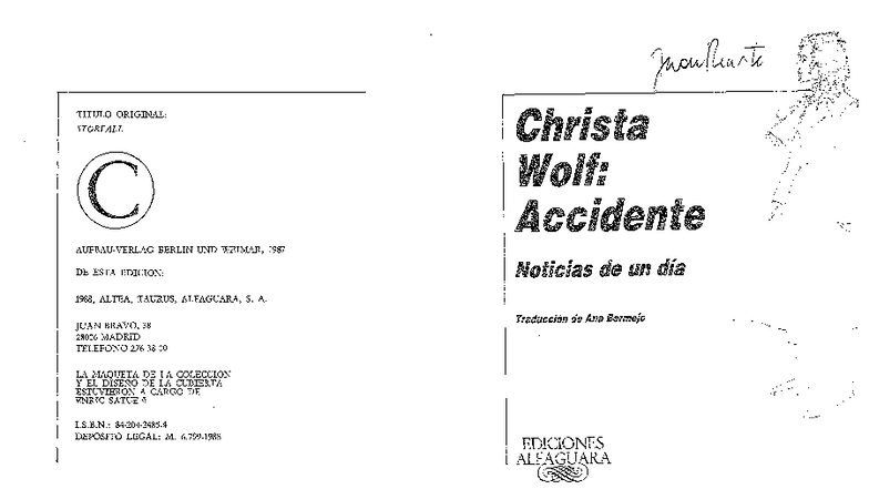 Título: Análisis del Accidente en "Störfall" de Christa Wolf ...