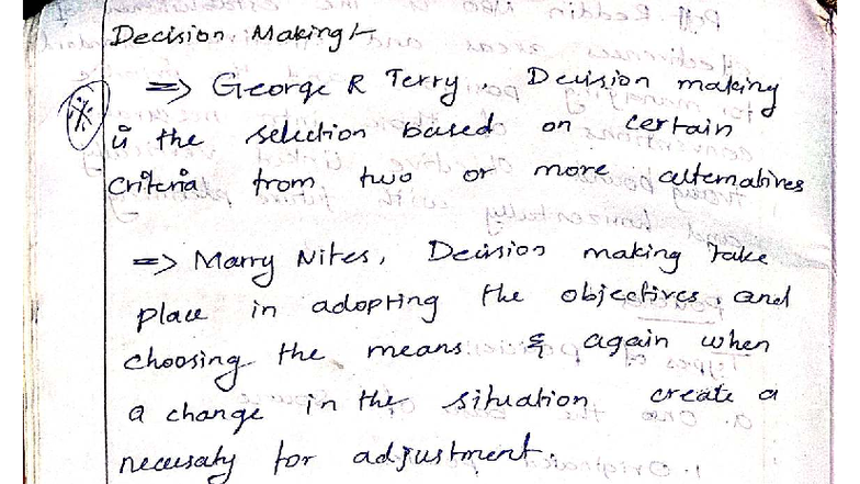 Unit 2 - Decision Making Concepts and Techniques - Studocu