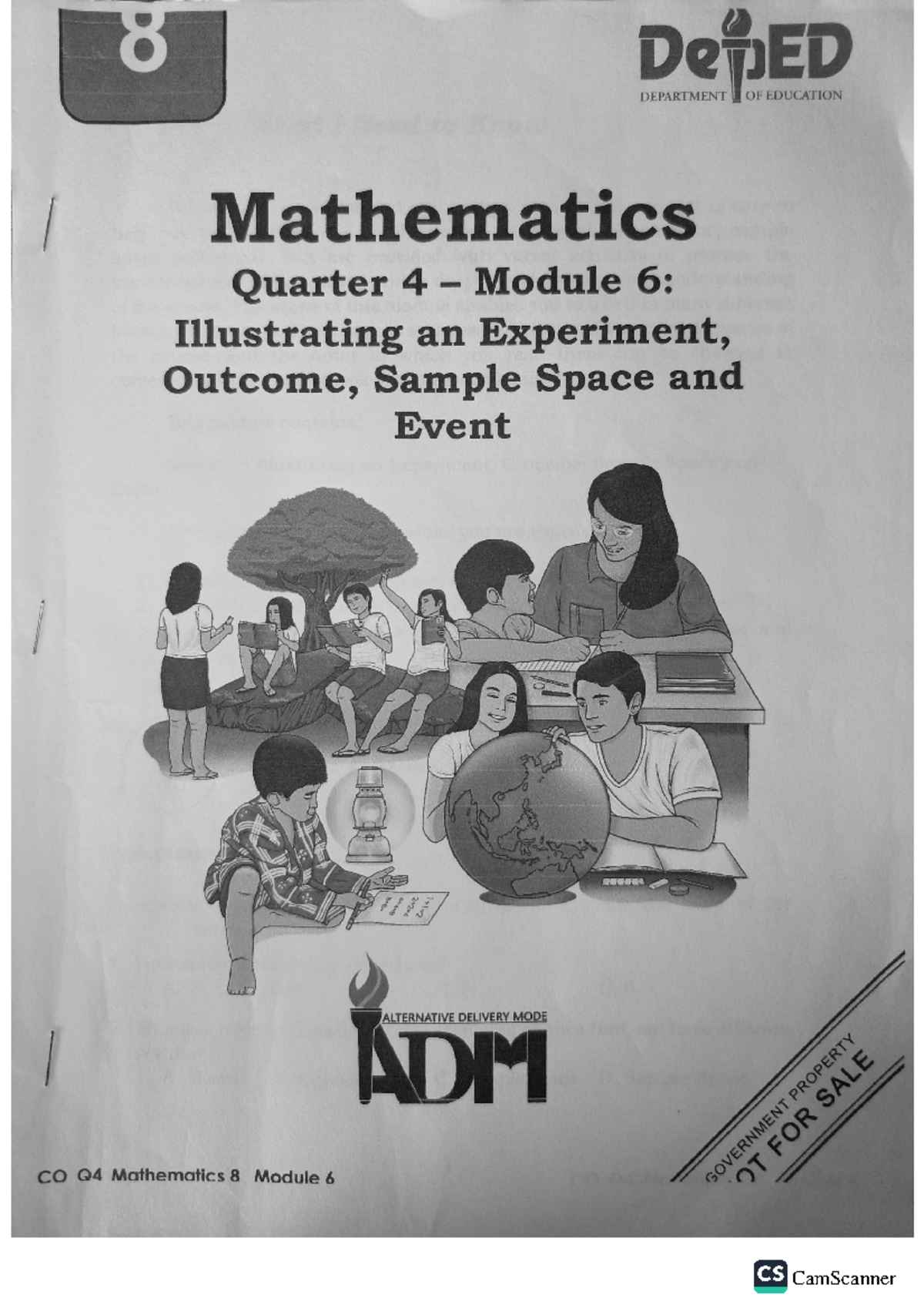 Q4.M6. Illustrating an Experiment, Outcome, Sample Space and Event - It ...