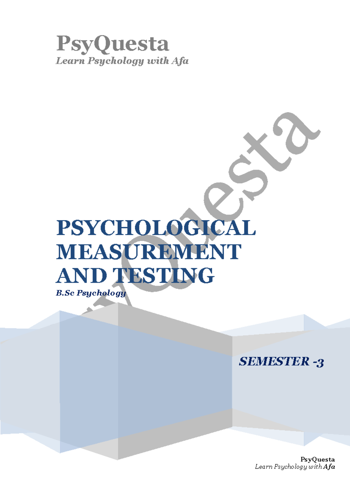 Psy Questa 3sem PMT - It is a lecture note - PsyQuesta PsyQuesta Learn ...