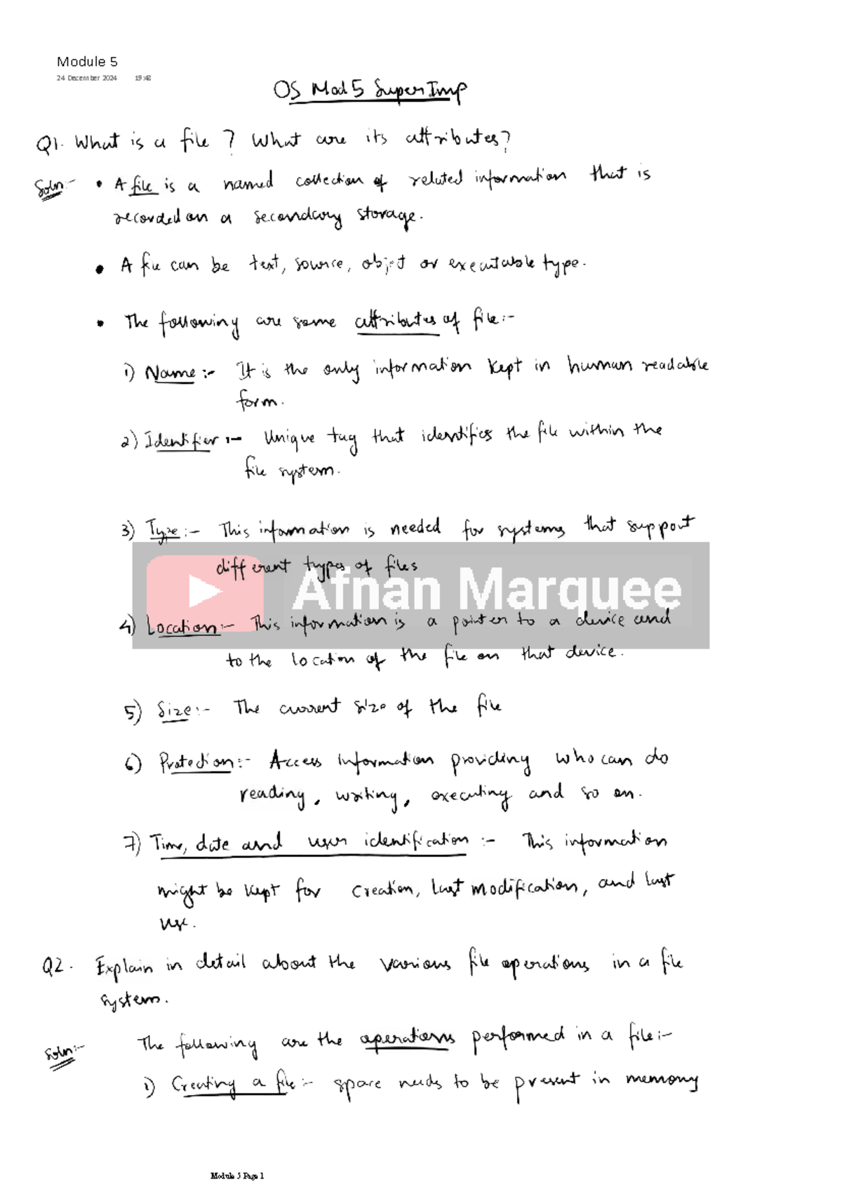 OS M5 Super Important Notes: Disk Scheduling Algorithms - Studocu