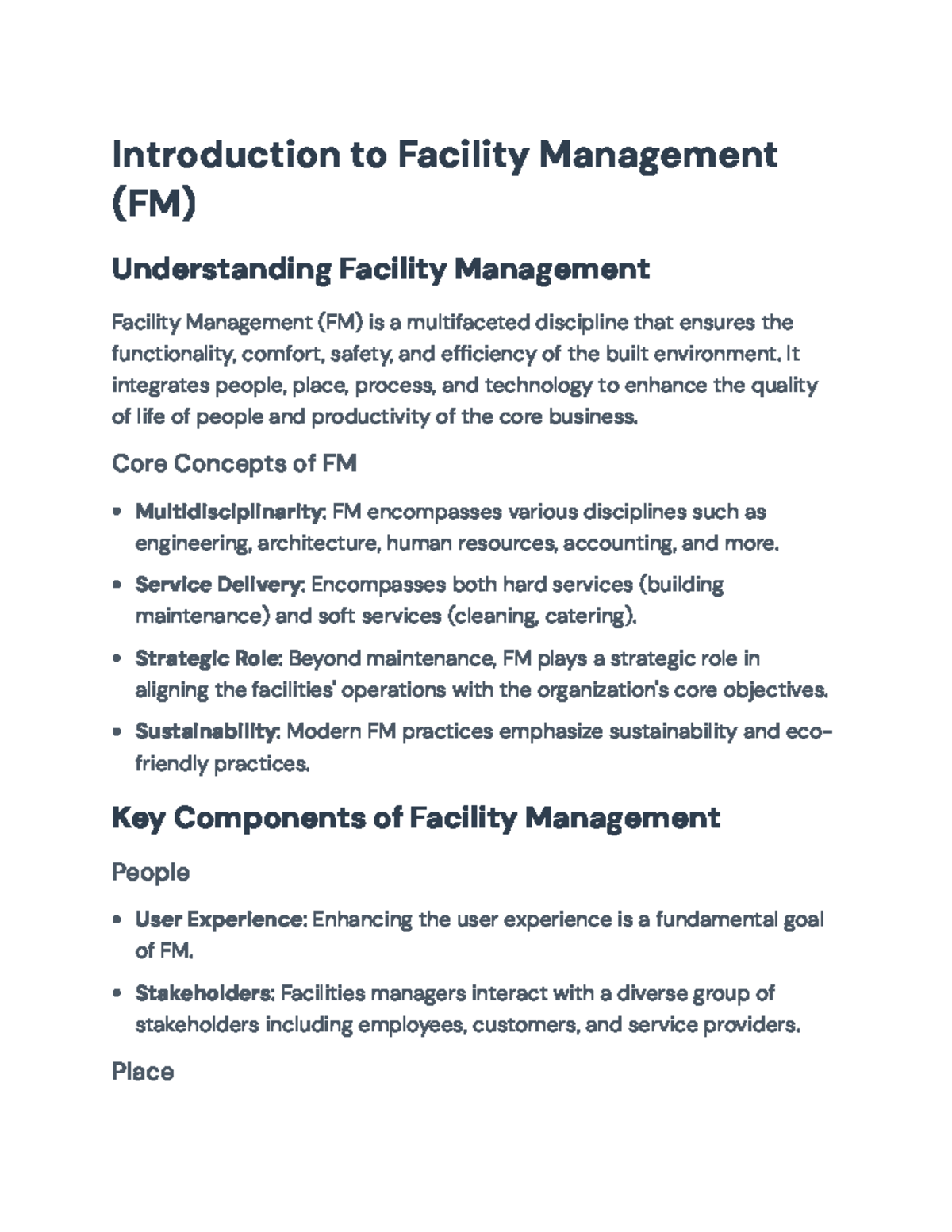 Facility Management (FM): Core Concepts, Trends, and Strategies ...
