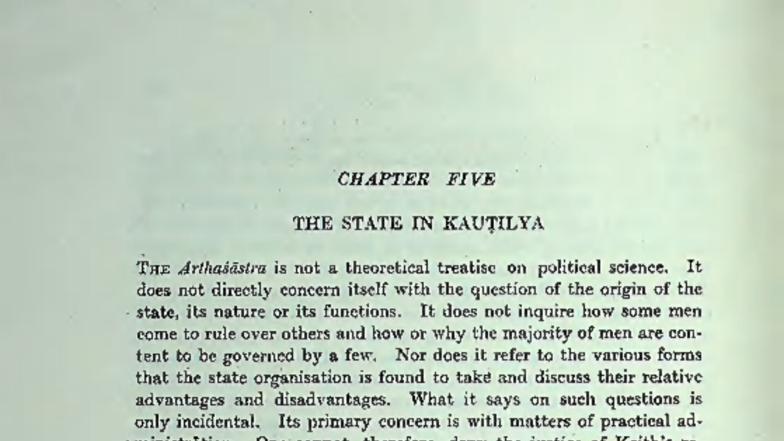CHAPTER 5: THE STATE IN KAUTILYA - Insights from Arthasastra - Studocu