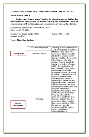 LEARNING TASK 3: MANAGING CLASSROOM STRUCTURE AND ROUTINES - Studocu