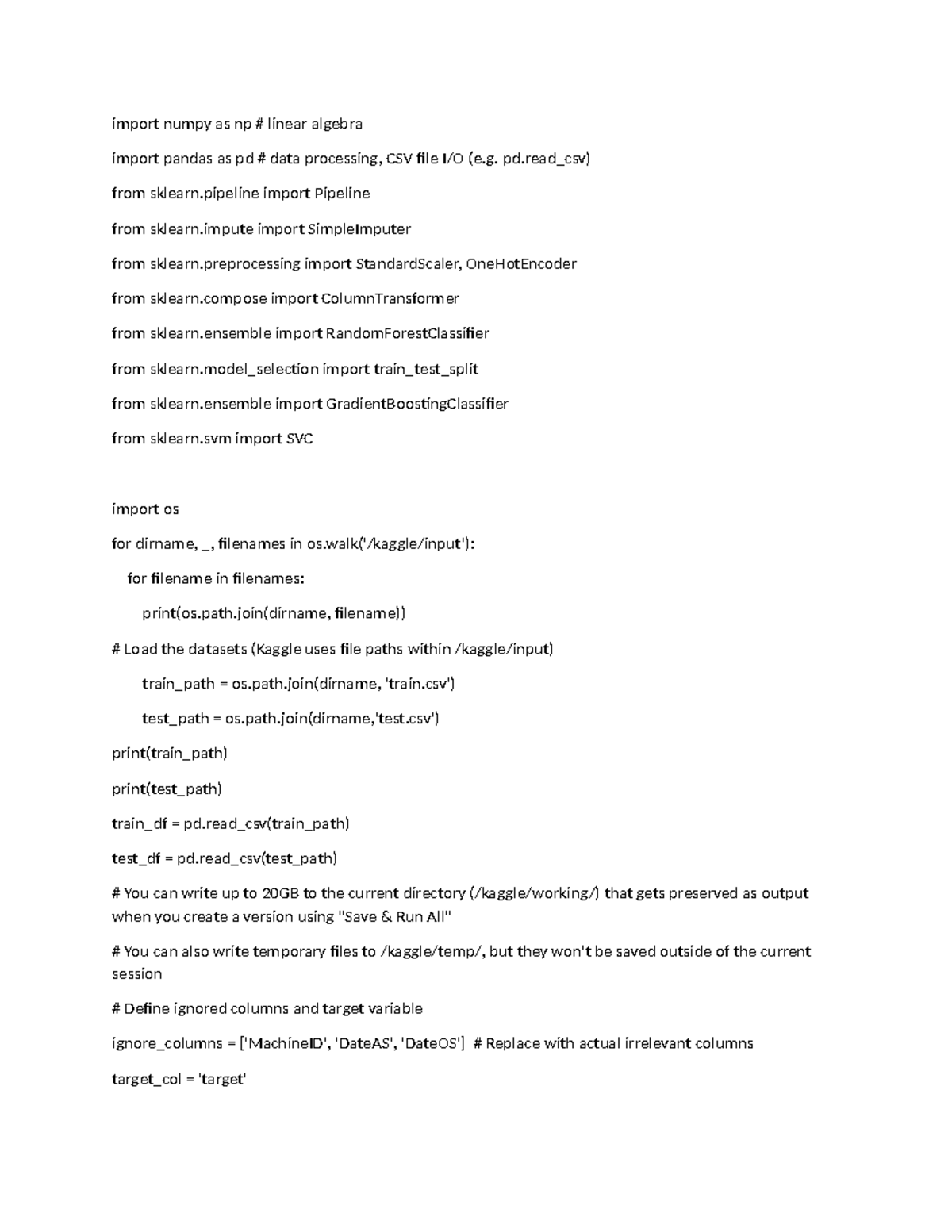 SVM Kaggle - SVM implementation - import numpy as np # linear algebra import pandas as pd # data ...