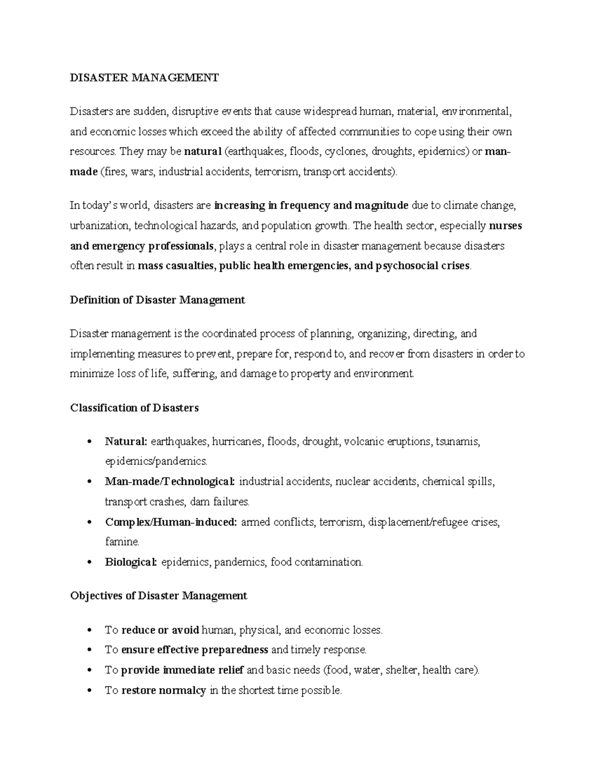 Disaster Management - Proposal for Classroom Construction and Safety ...