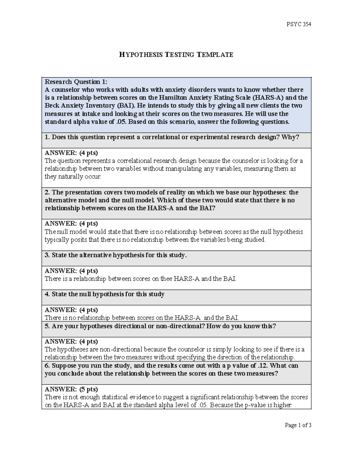 PSYC 354 - Hypothesis Testing Homework on Anxiety & BPD Treatments ...