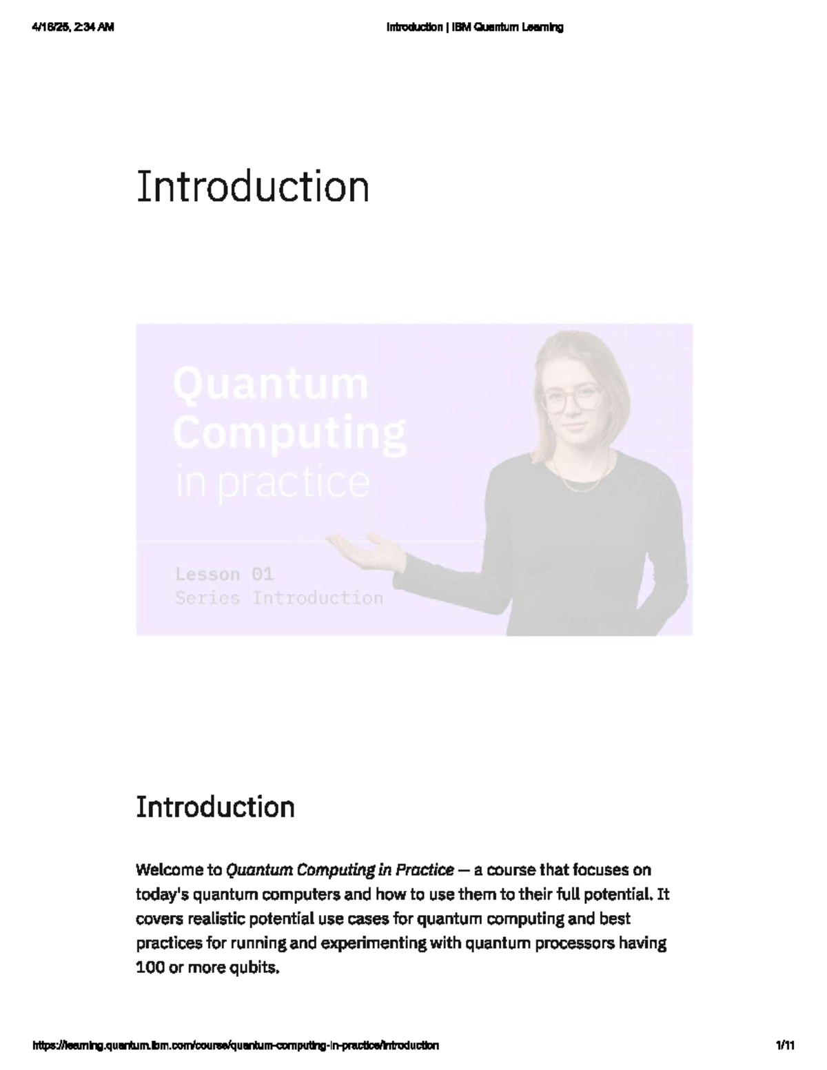 Quantum Computing in Practice: Lesson 01 - Introduction to Quantum Tech ...