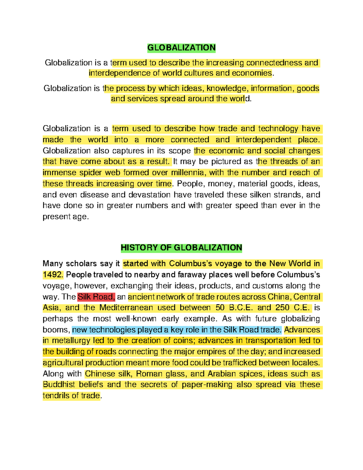 GLOBALIZATION: Key Concepts, History, and Future Trends (M2) - Studocu