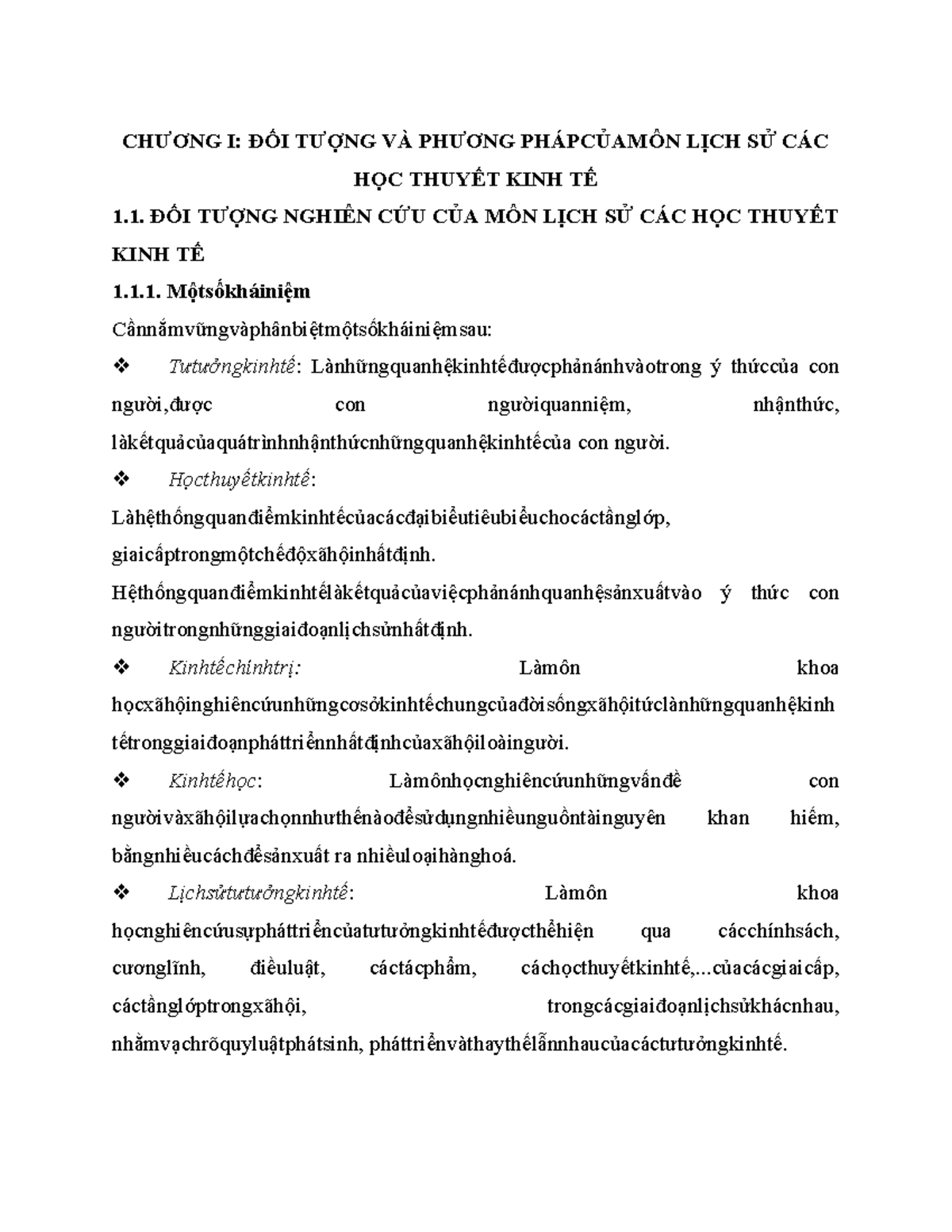 Chương 1 - Đối Tượng và Phương Pháp Nghiên Cứu Lịch Sử Các Học Thuyết ...