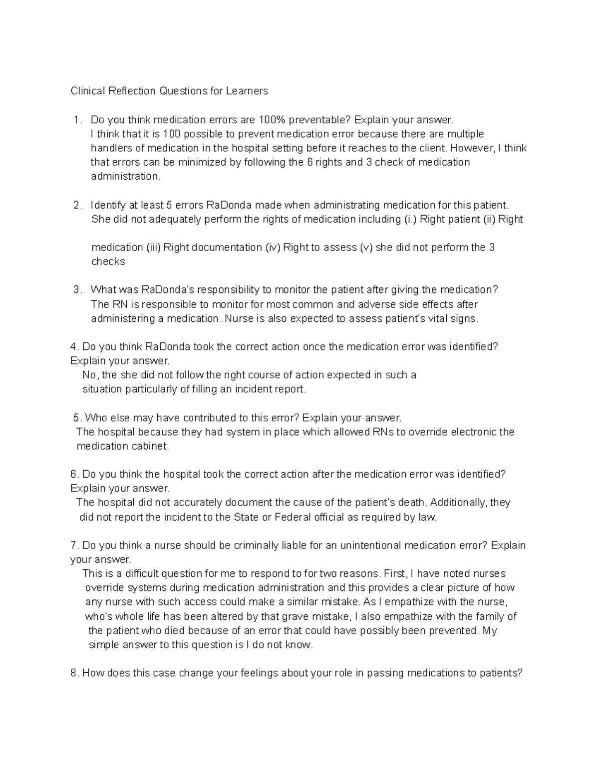 NG NCLEX Case Study Qs: Medication Errors & Nursing Responsibilities ...
