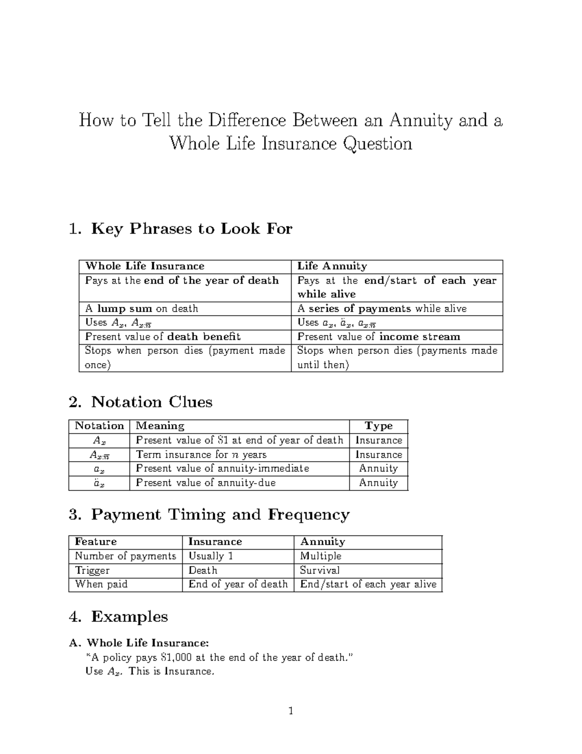 Understanding Annuities vs. Whole Life Insurance: Key Differences - Studocu