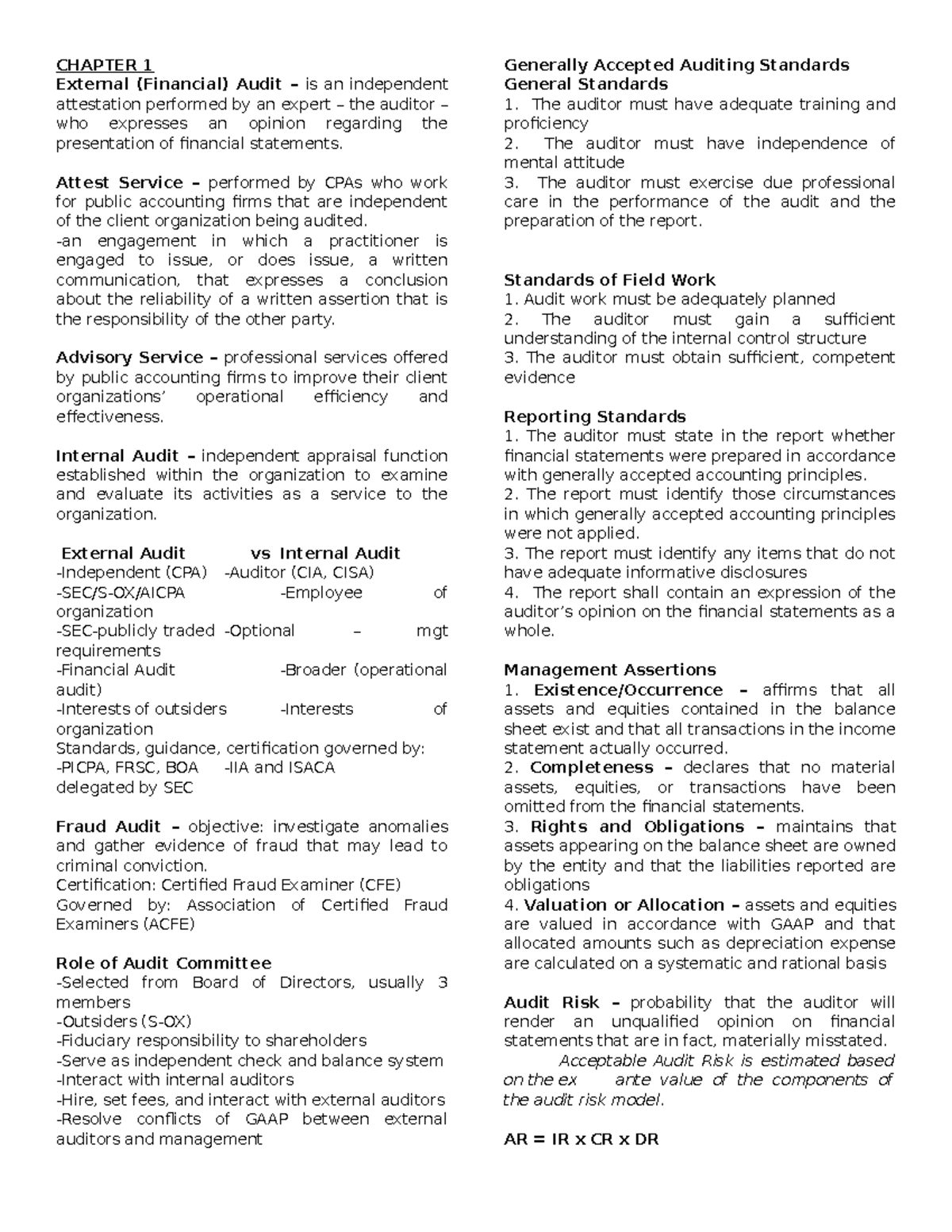 IT Audit Overview: Key Concepts and Standards (Course Code: ITA 101 ...