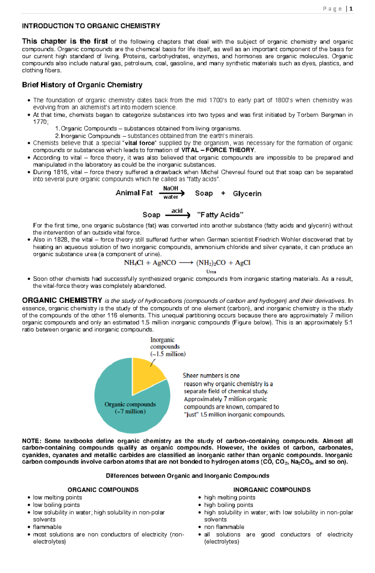 1.Intro to Organic Chemistry - INTRODUCTION TO ORGANIC CHEMISTRY This ...