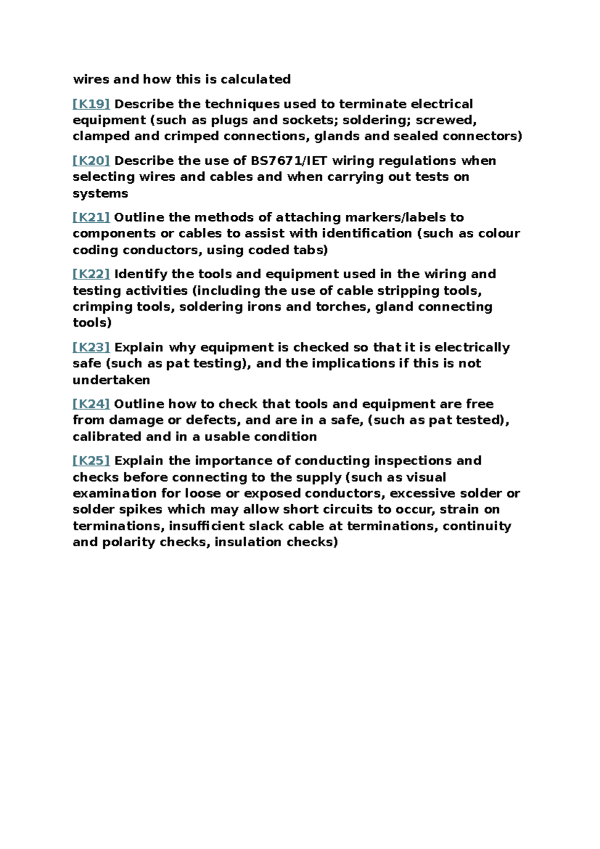 Wiring Techniques and Safety Checks for Electrical Equipment (Test3 ...
