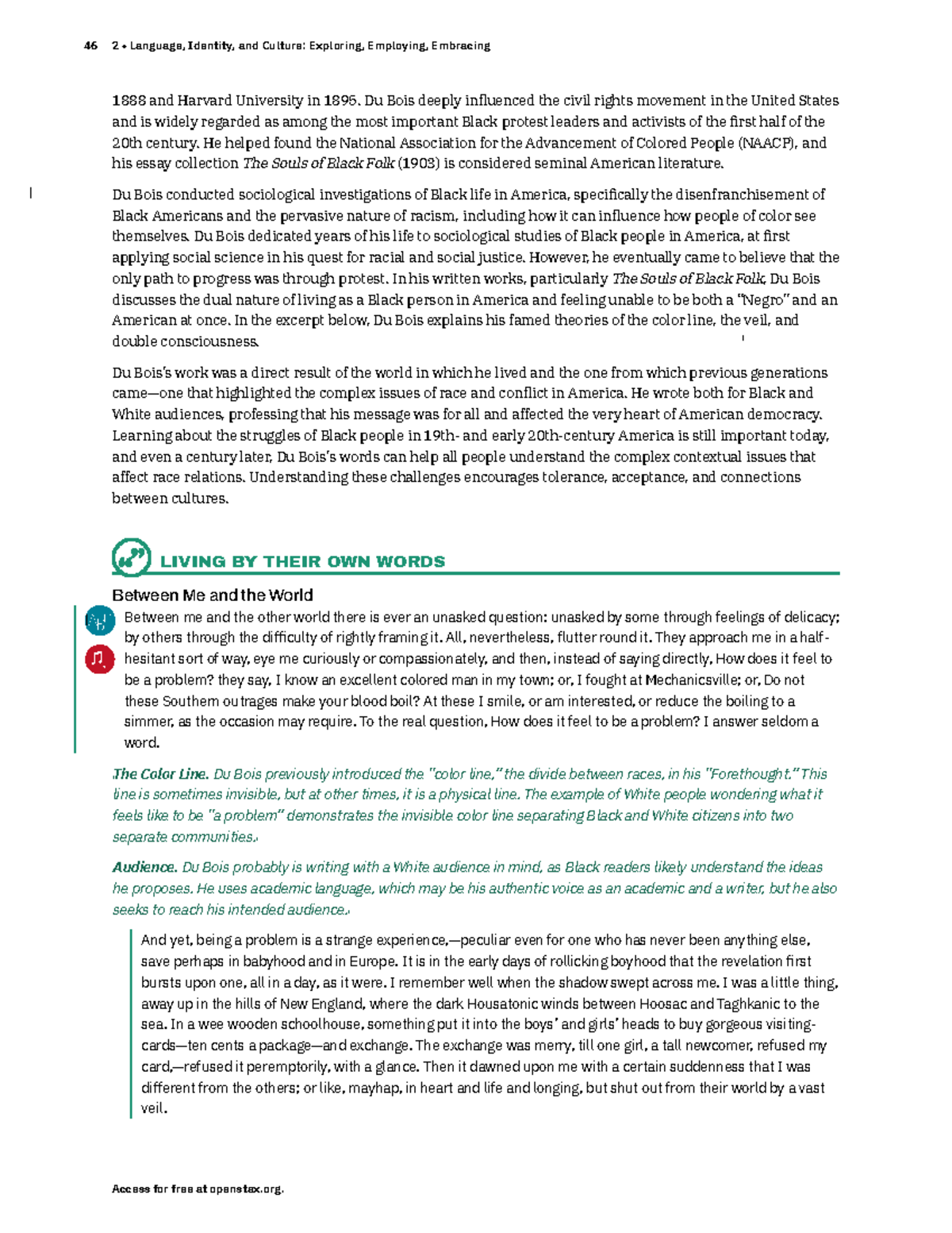 46 2 Annotated Analysis of W. E. B. Du Bois's "The Souls of Black Folk ...
