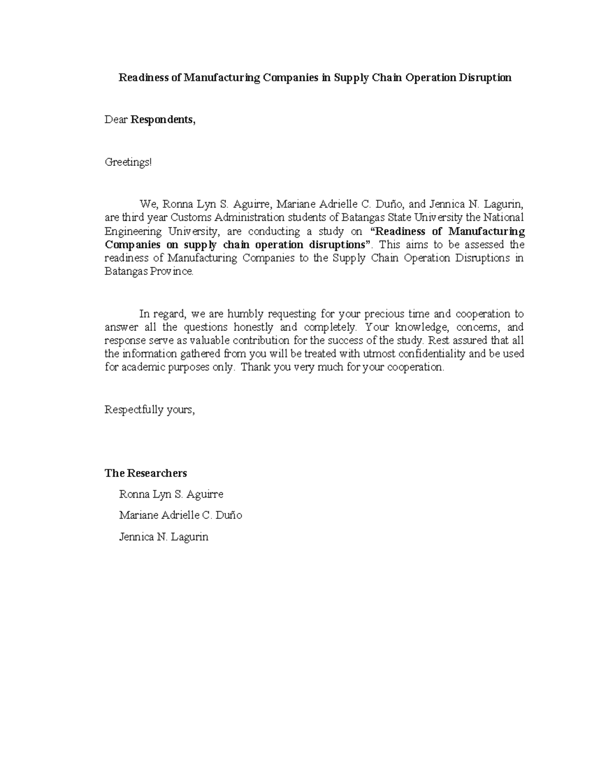 Final- Questionnaire - guidance for some questions regarding supply ...