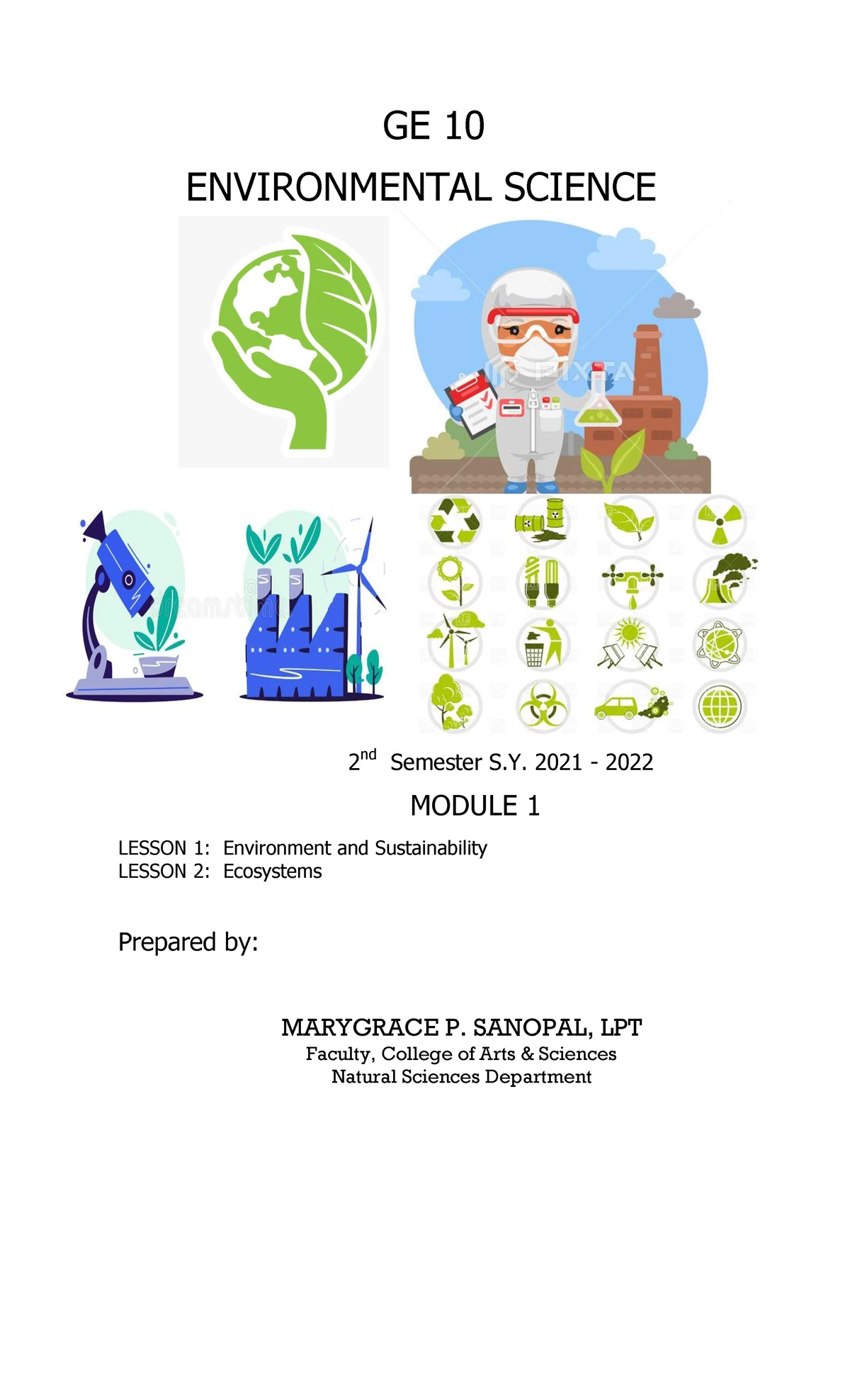 Environmental Science Module 1 - GE 10 ENVIRONMENTAL SCIENCE MODULE 1 ...