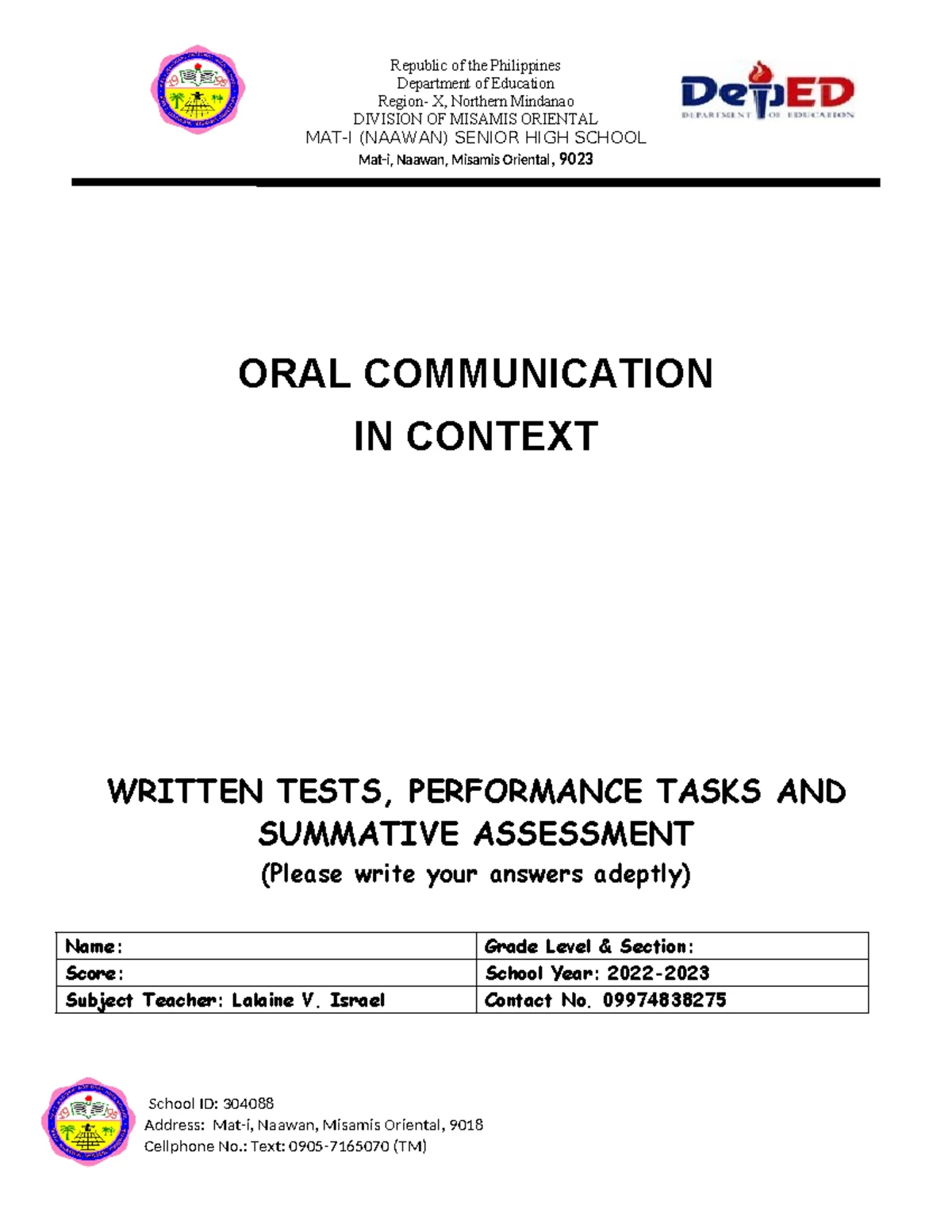 Detailed Lesson Plan in Grade 10 Mathematics Probability - LESSON PLAN ...