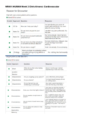I Human Week 2 NR601 Mei Yang 69F - comes in today with chief complaint of chest pain that ...