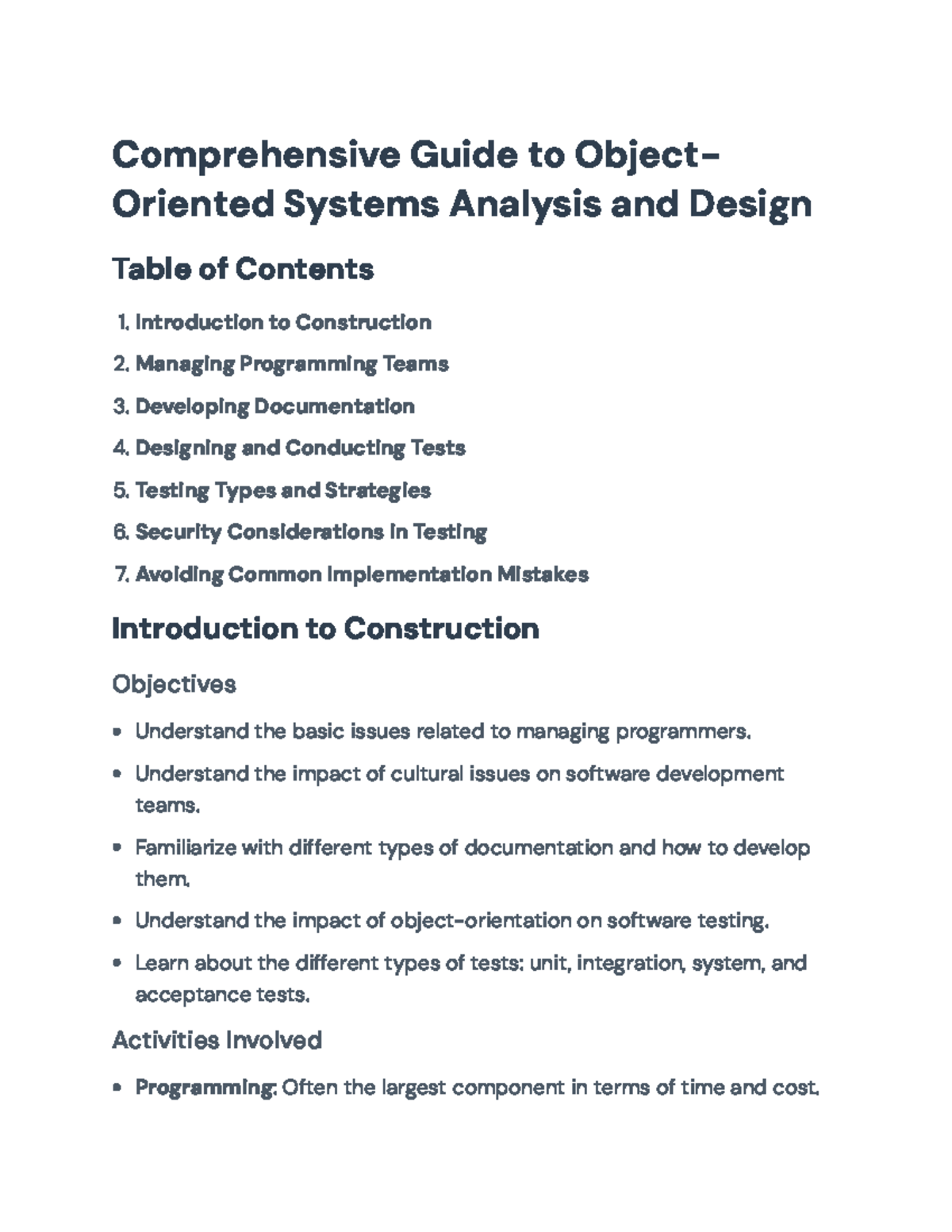 Object-Oriented Systems Analysis & Design Guide - Comprehensive Guide to Object- Oriented ...