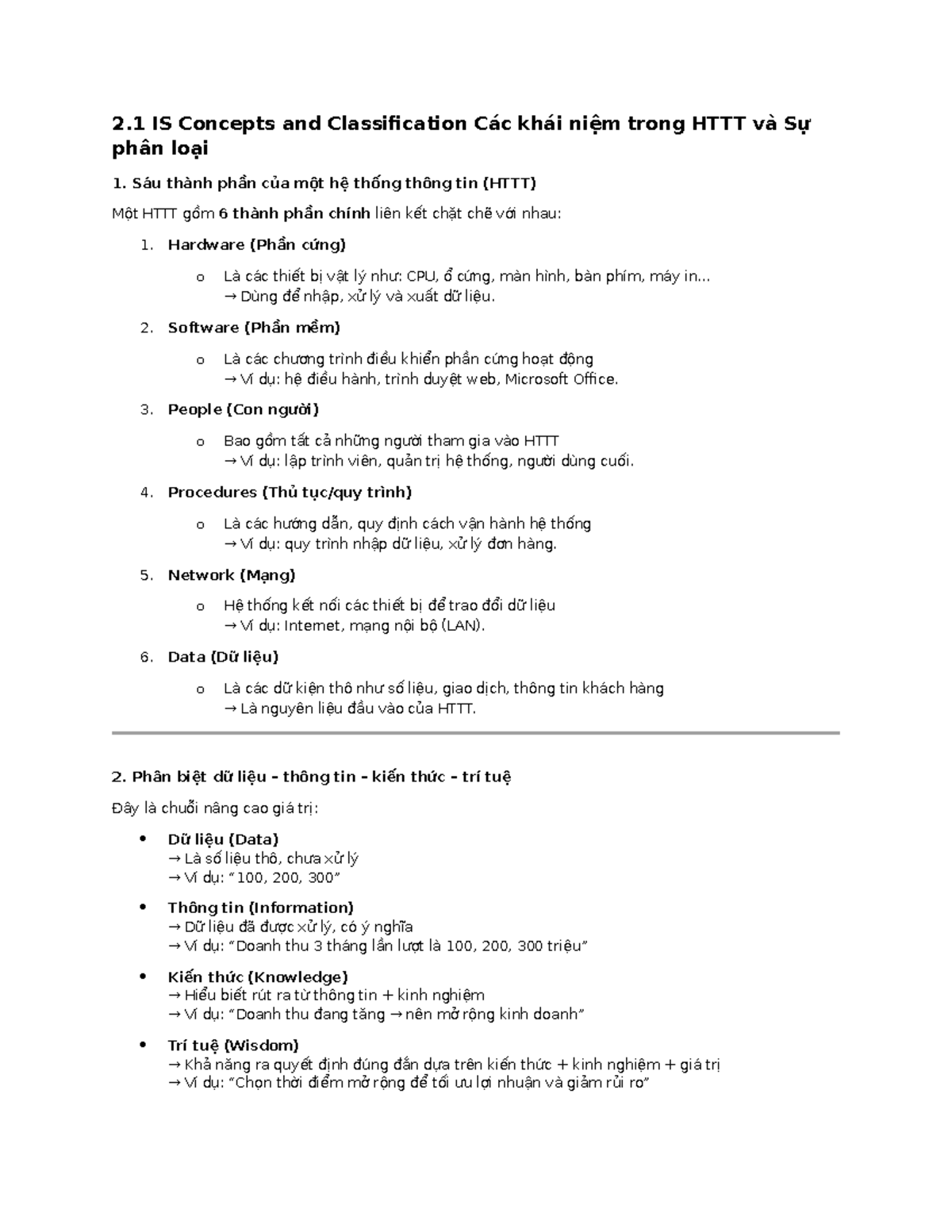 2.1 IS Concepts and Classification: Key Components and Definitions ...